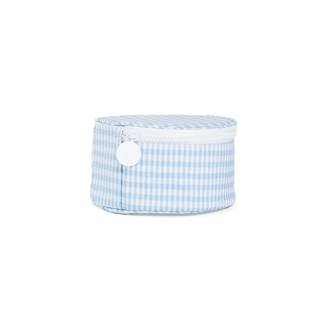 RoundUp Case - Gingham Mist – Blue Hill Stitch LLC